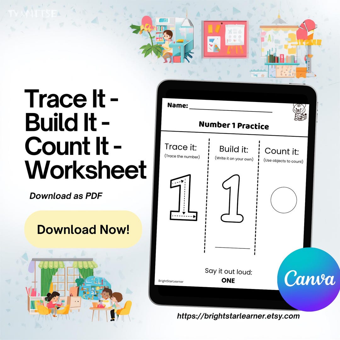 Preschool Number Tracing Worksheets 1-10 | Fine Motor Skills Activity ...