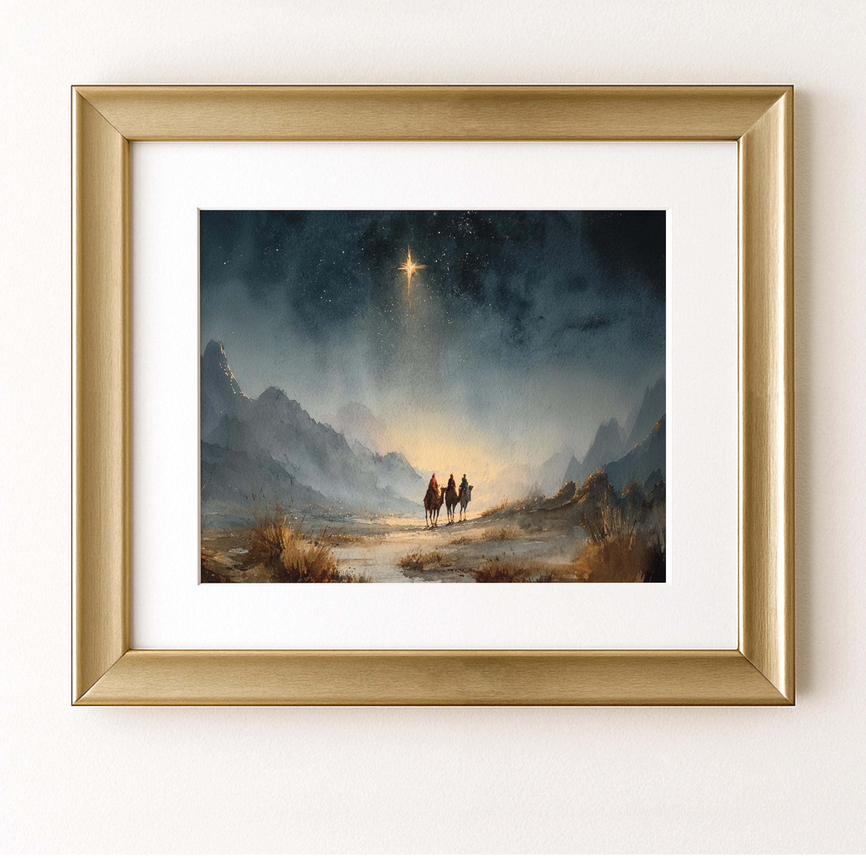 Star of Bethlehem Digital Print – Three Wise Men Nativity Wall Art ...