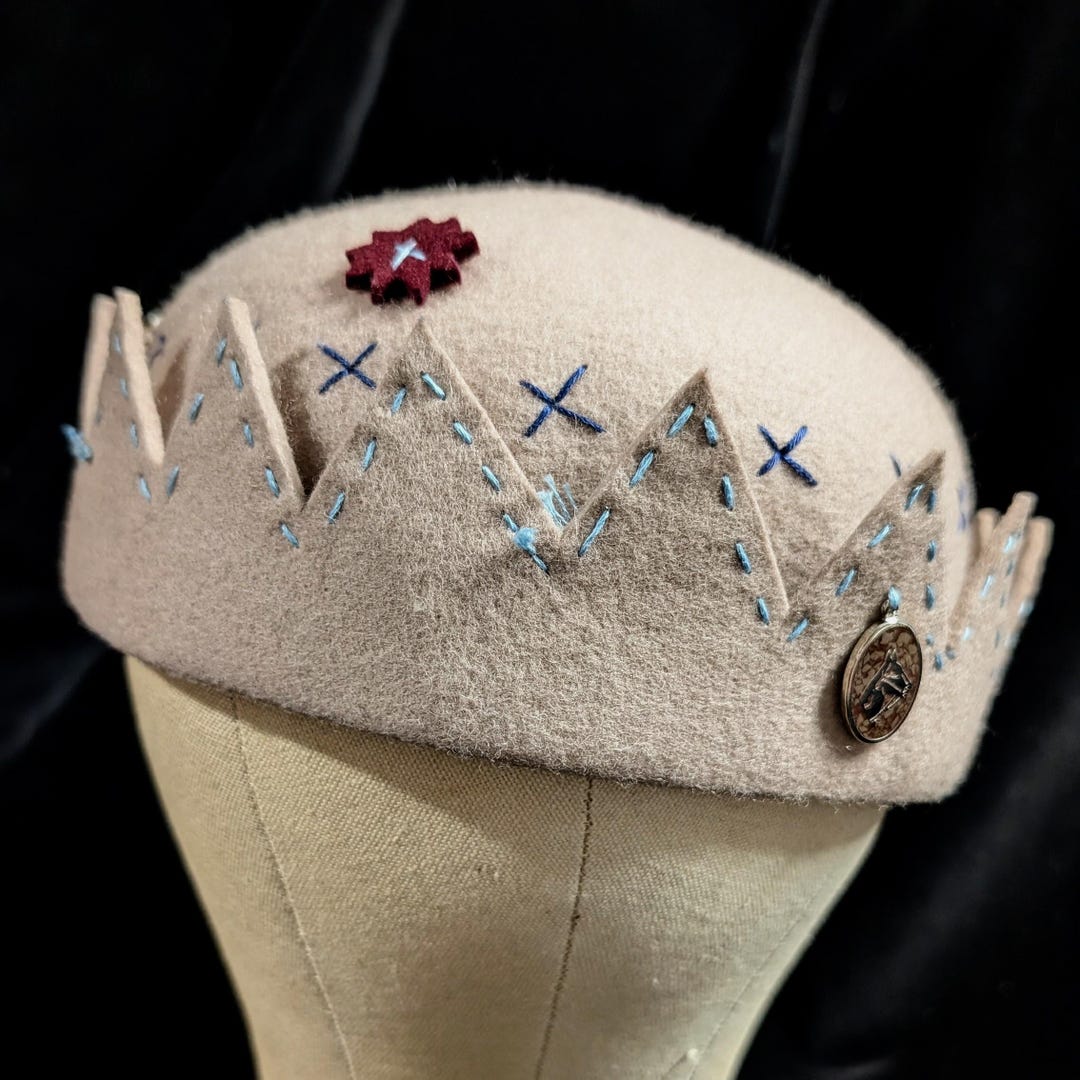 Whoopee Cap Jughead Crown - Beige / Two-tone Blue - Etsy