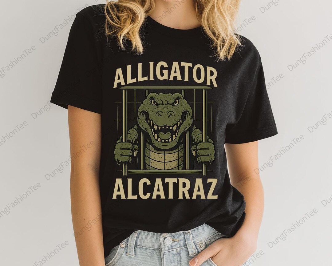 Alligator Alcatraz PNG, Funny Prison Gator Clipart, Cartoon Crocodile ...