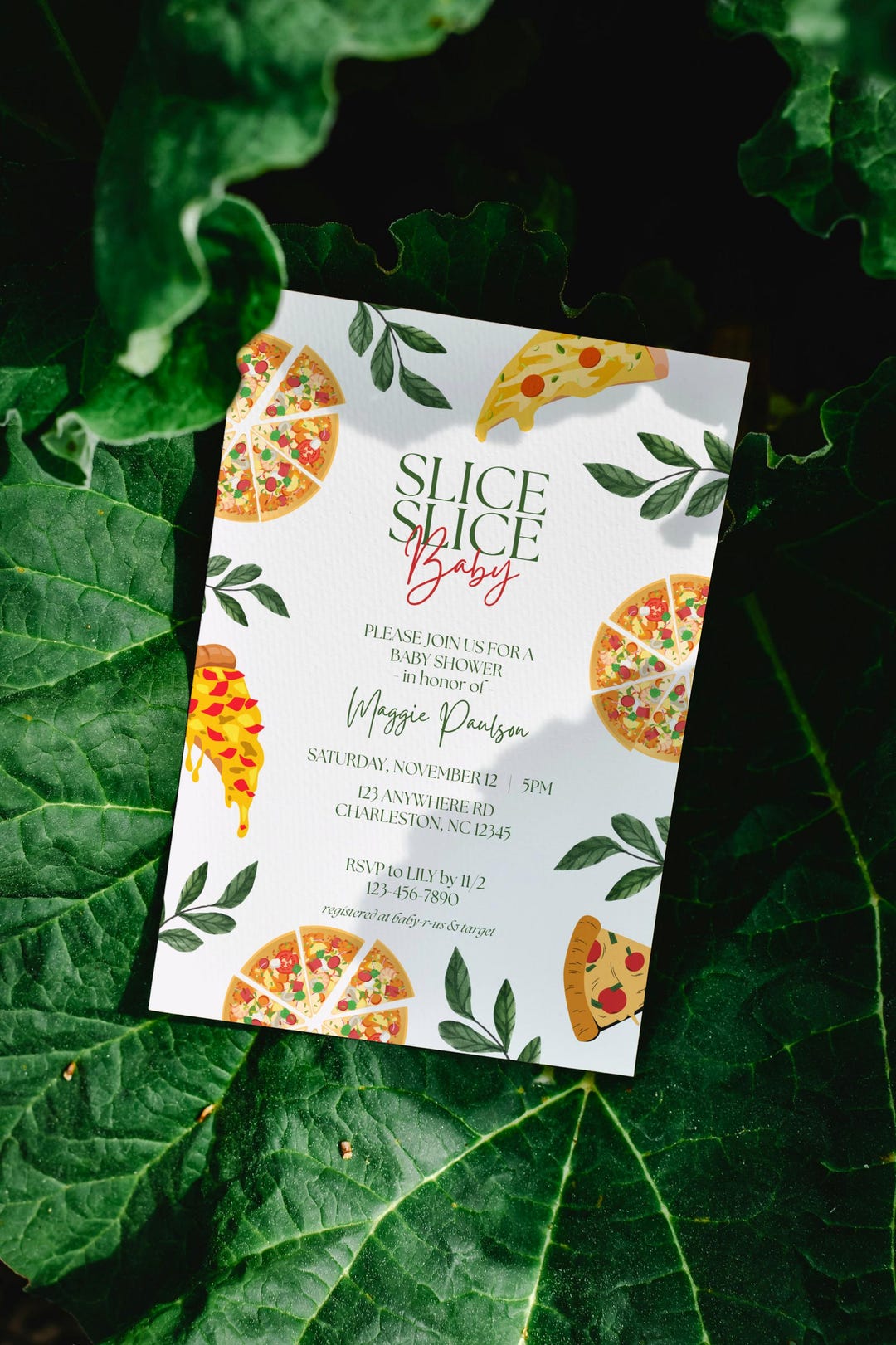 Pizza Baby Shower Invitation – Cheesy Slice Theme (digital Download) - Etsy