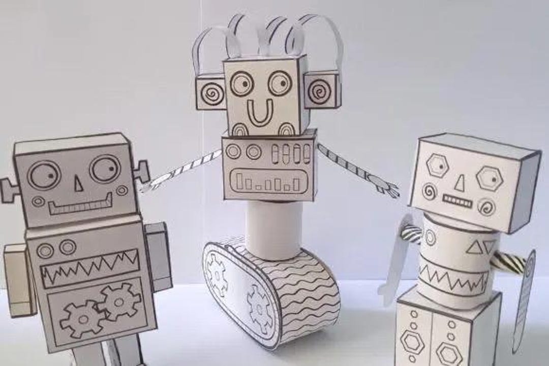 Make Your Own Robot Craft Template | Printable Robot Paper Toy | DIY ...