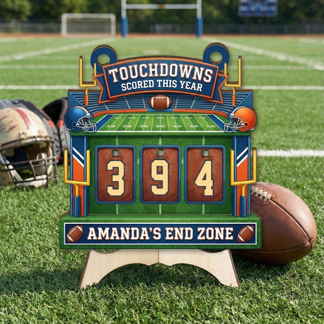 Personalized Football Touchdown Tracker: Custom End Zone Stat Counter ...
