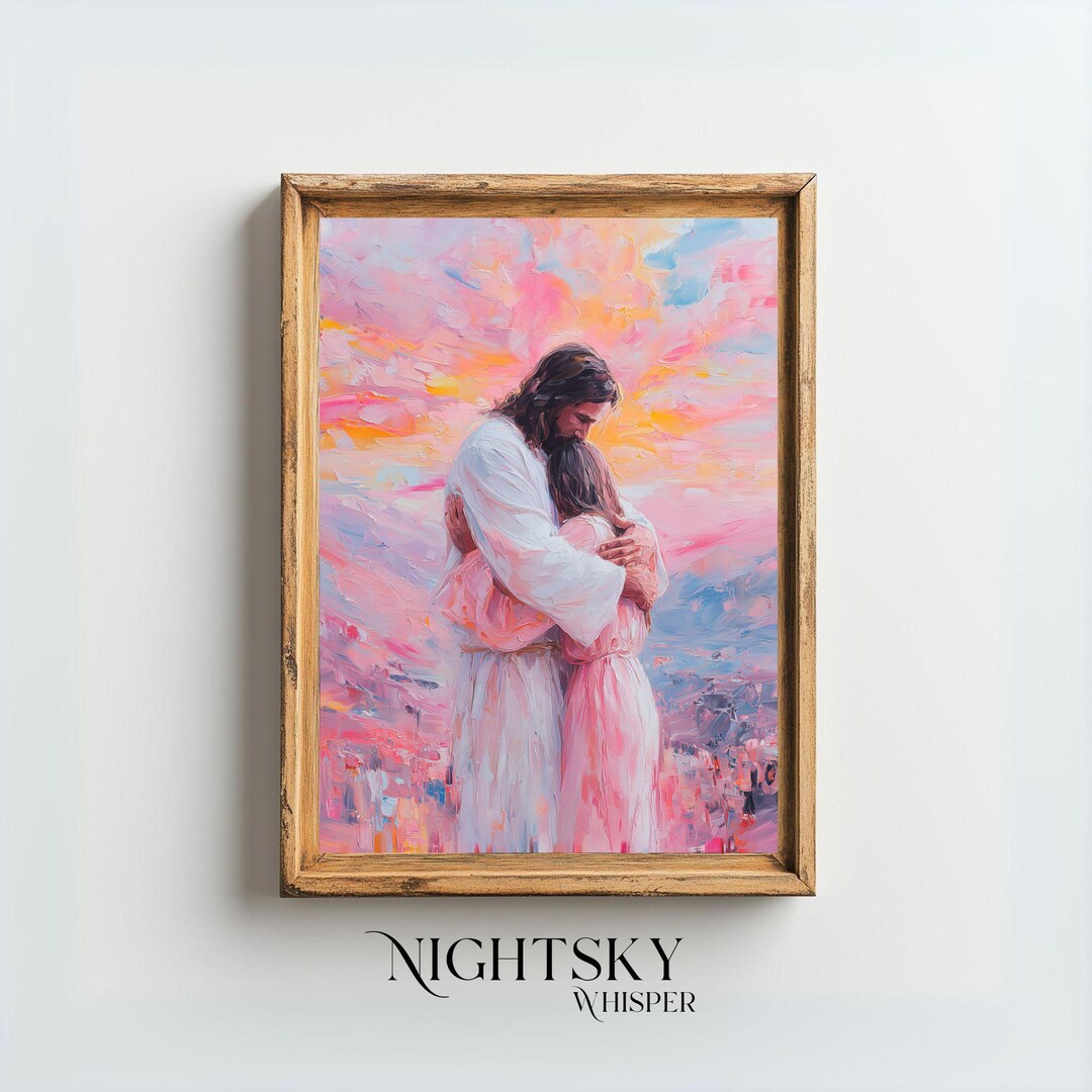 Jesus Hugging Woman Download Jesus and Woman Digital Download Spiritual ...