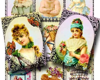 Vintage Christmas on Antique Holiday Advertisement Digital Collage ...