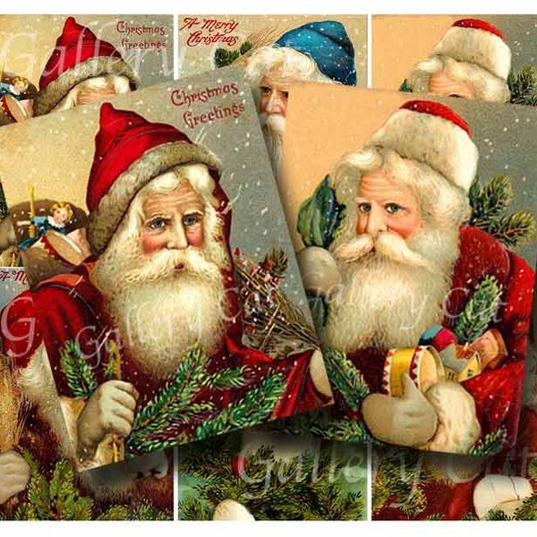 Santa Collage Sheet - Etsy