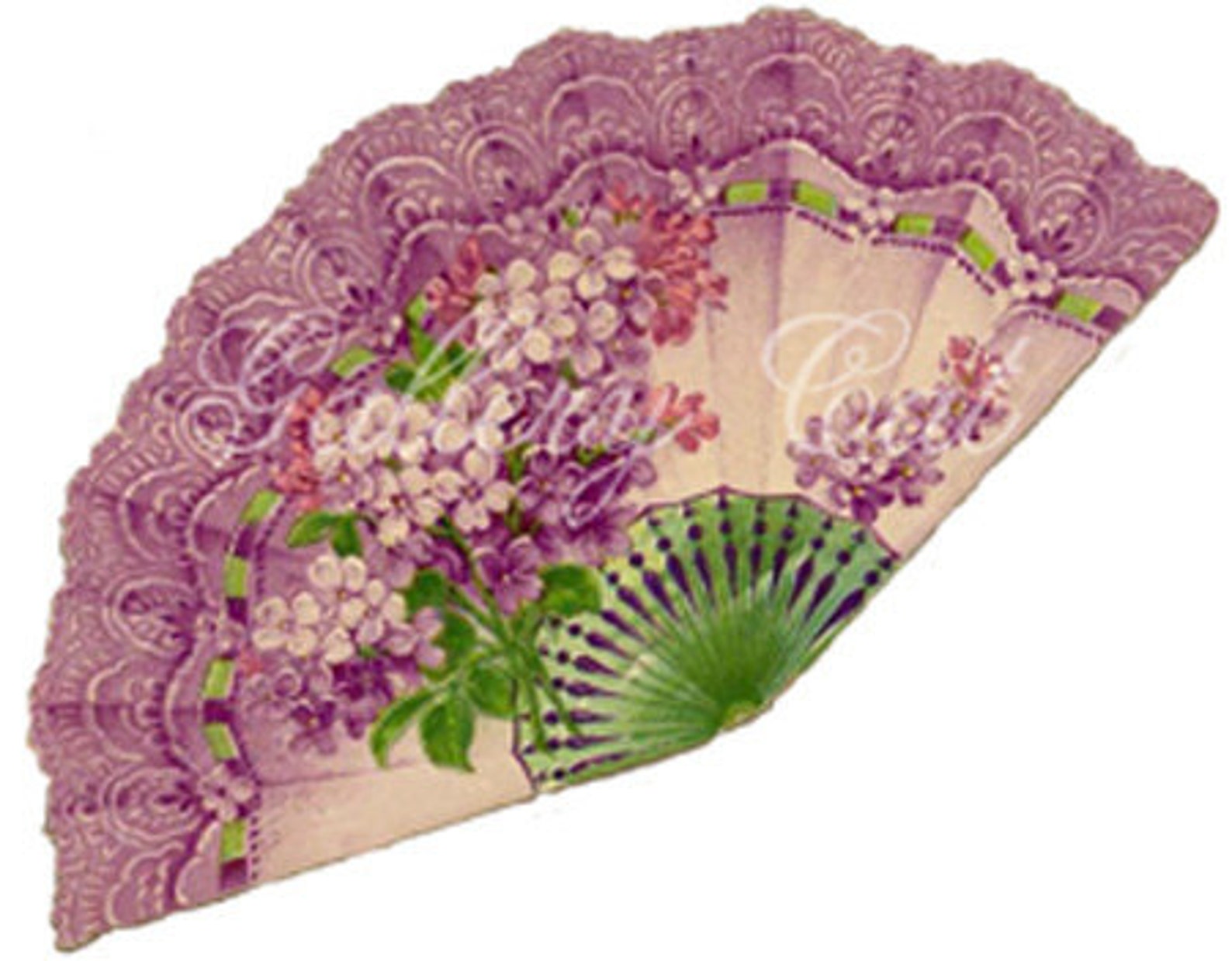 VICTORIAN FAN Instant Digital Download for Paper Crafts Art - Etsy