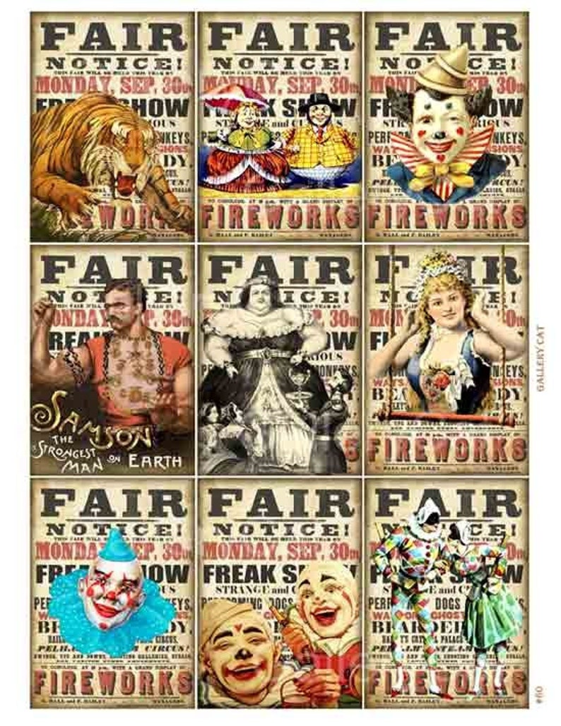 Fun Fair Digital Collage Sheet Instant Download for Card | Etsy
