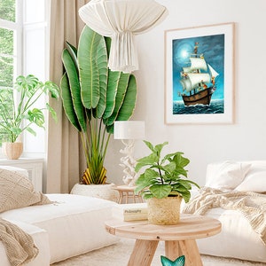 PIRATE SHIP Original Art | Fine Art Print | Tall Ship | Nautical ...