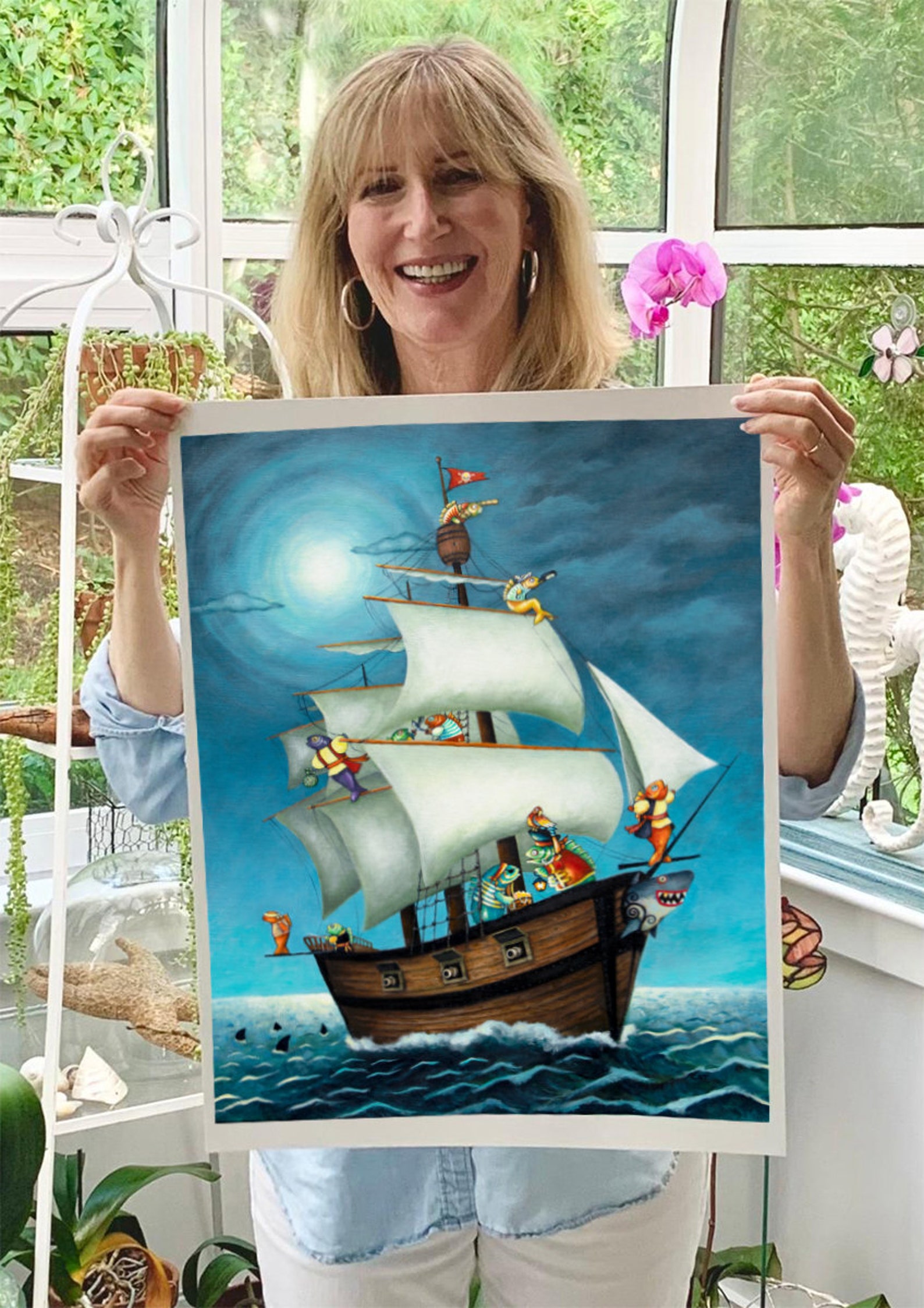 PIRATE SHIP Original Art | Fine Art Print | Tall Ship | Nautical ...