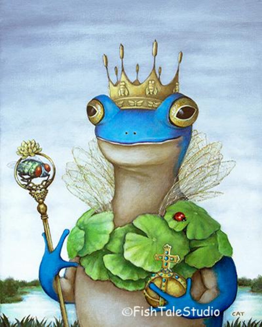 FROG QUEEN | Fine Art Print | Royal Portrait | Original Artwork | Fly ...