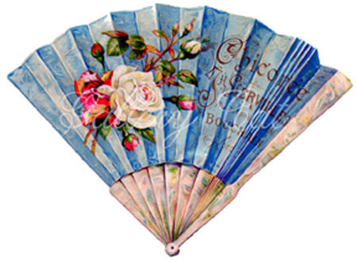 VICTORIAN FAN Instant Digital Download for Paper Crafts Art - Etsy