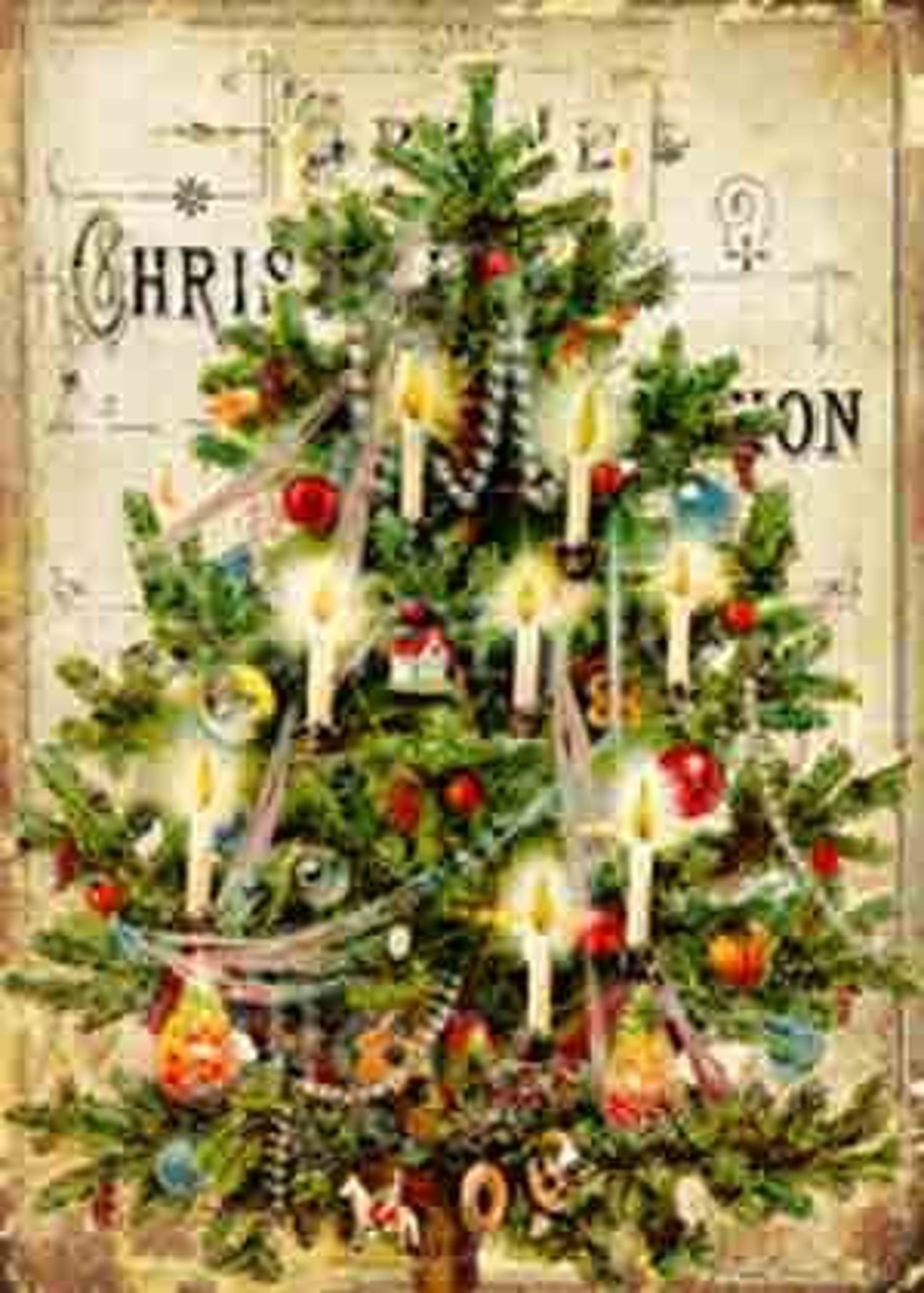 Vintage Christmas on Antique Holiday Advertisement Digital | Etsy