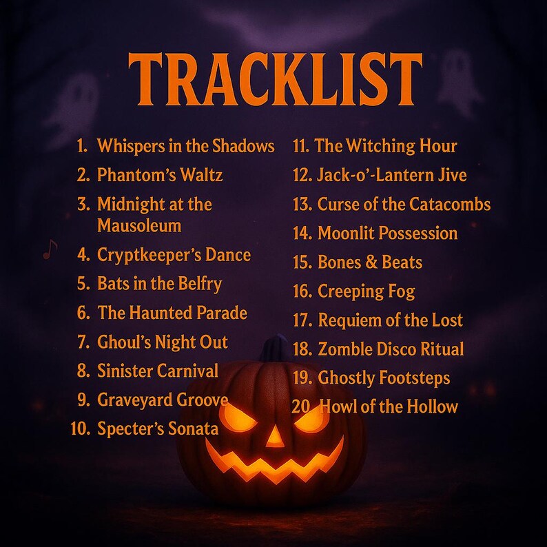 Spooky Halloween Music: 20 Royalty-free MP3 Tracks (instant Download - Etsy