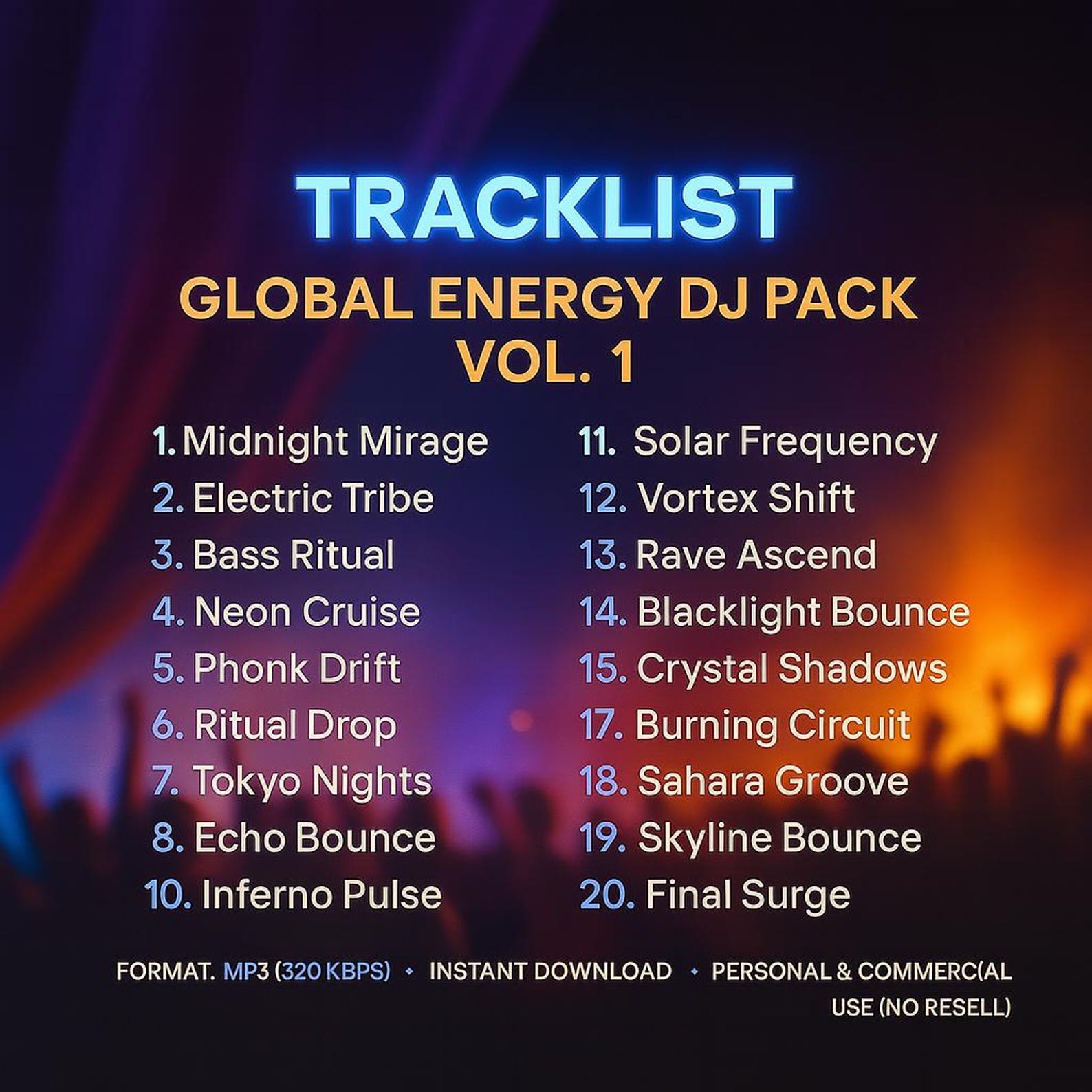High-energy DJ Music Pack: 20 Royalty-free EDM Tracks (MP3 Digital ...