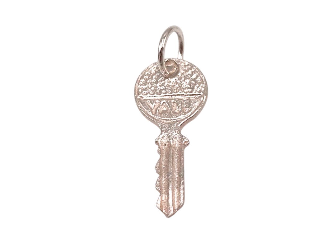 Vintage 925 Sterling Silver Small Yale Key Charm Pendant Bracelet ...