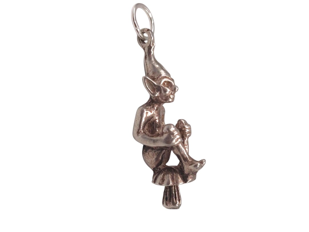 Vintage 925 Sterling Silver Cornish Pixie Lucky Imp / Elf Charm Pendant ...