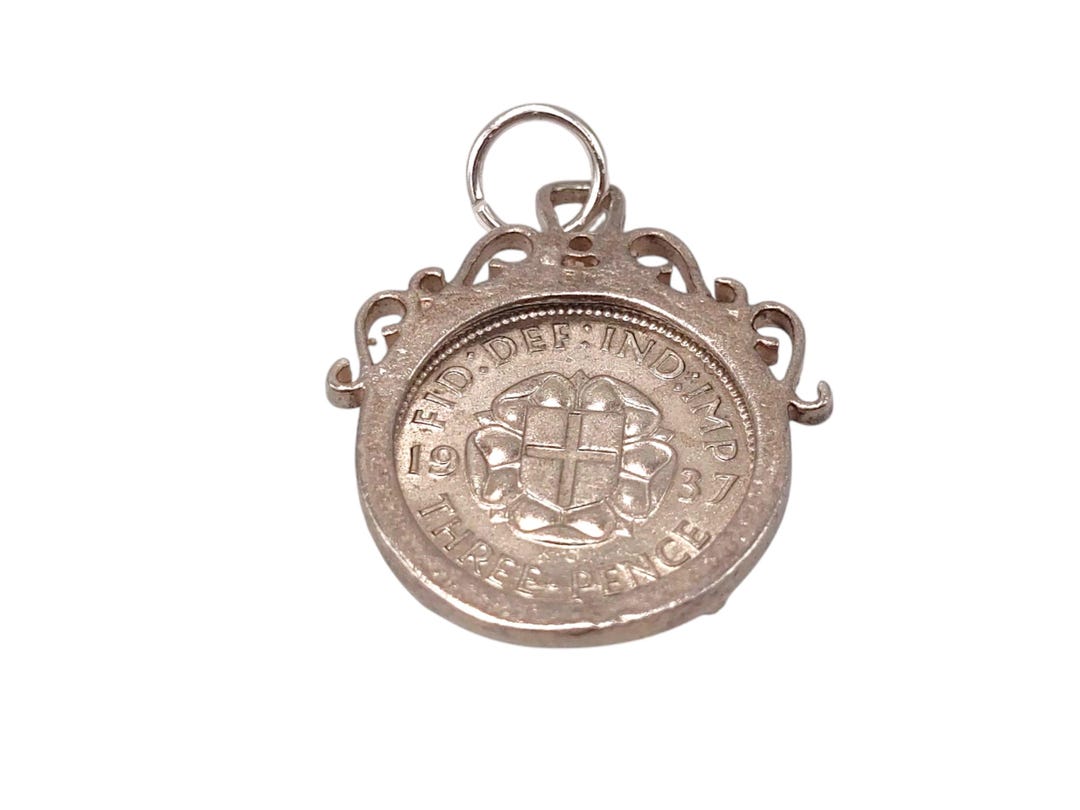 Vintage 50% Silver 1937 King George VI Three Pence Coin in Sterling ...