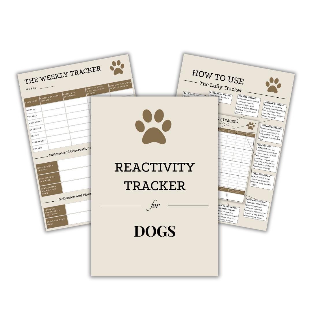 Dog Reactivity Tracker – Printable Daily & Weekly Log for Reactive Dogs ...