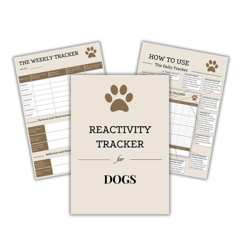 Dog Reactivity Tracker – Printable Daily & Weekly Log for Reactive Dogs ...
