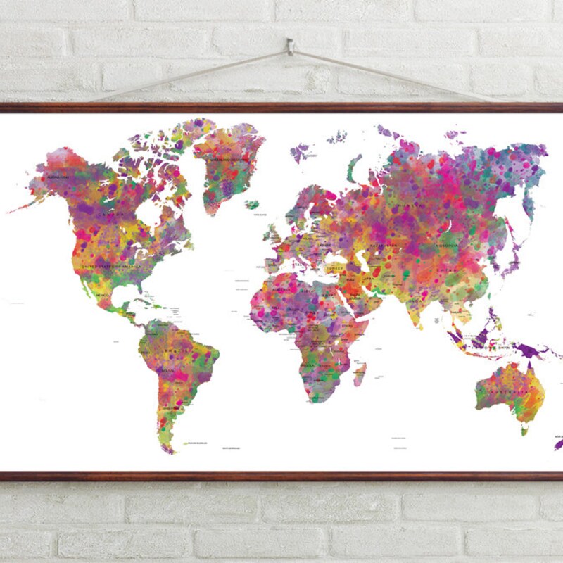 Abstract World Map - Etsy