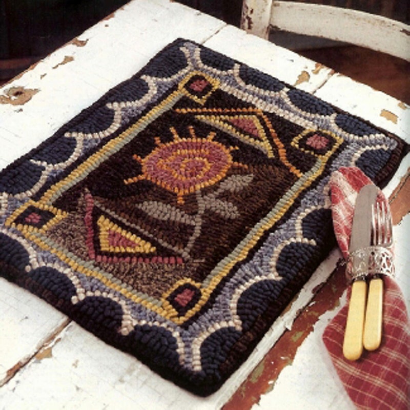 Primitive Hooked Rug - Etsy