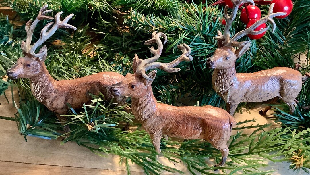 Antique German Lead Reindeer Decoration, Putz or Heyde, Early 1900s - Etsy