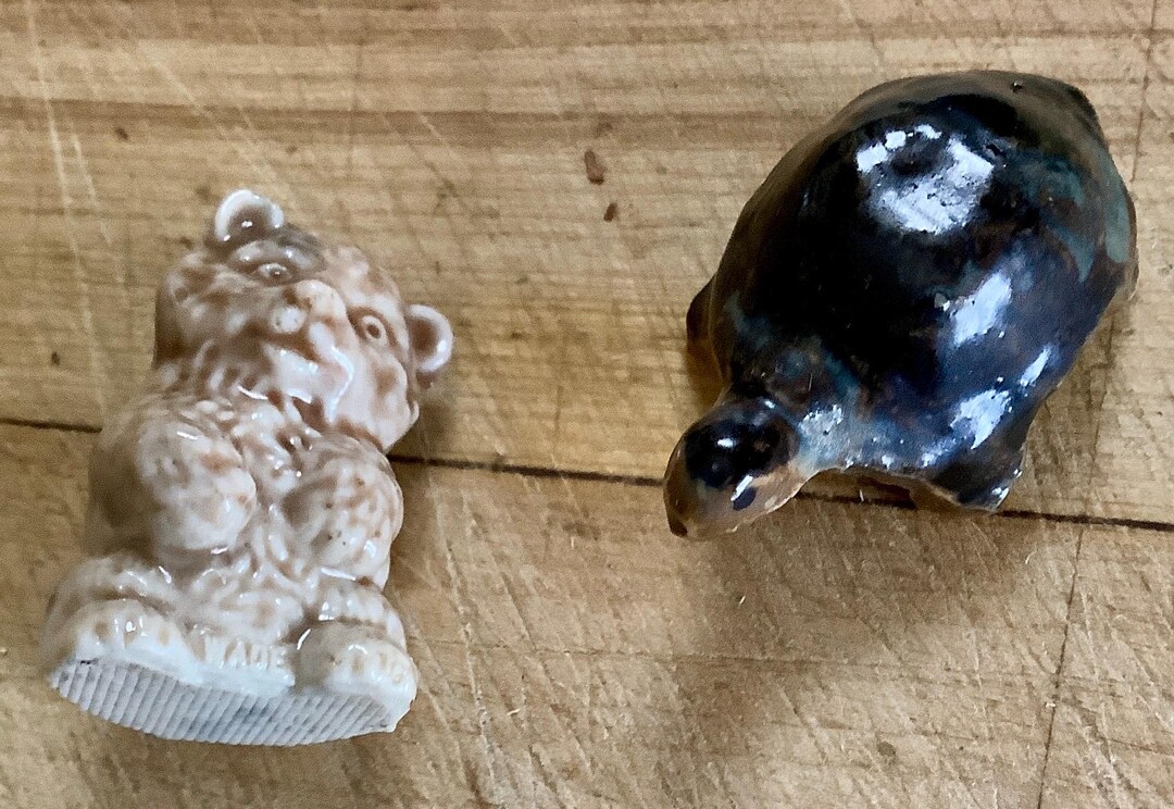 Wade Whimsies Animal Figurines, Bear Cub & Tortoise, Red Rose Tea ...