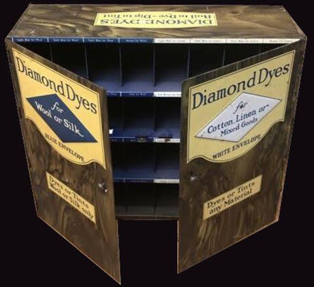 Antique, Store Display Cabinet for Diamond Dyes Packets - Etsy