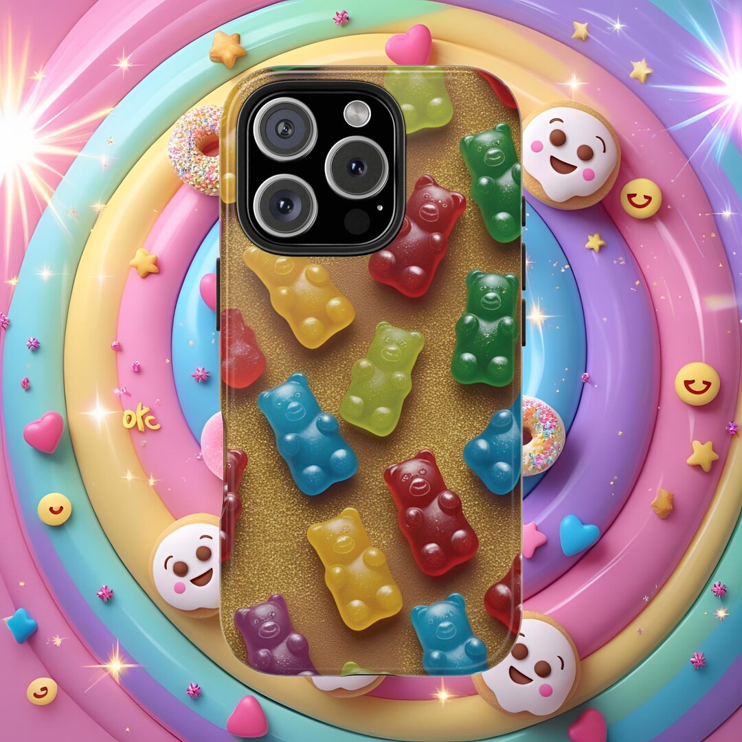 Gummy Bear Phone Case, Kawaii Tough Phone Cover, Aesthetic Smartphone ...