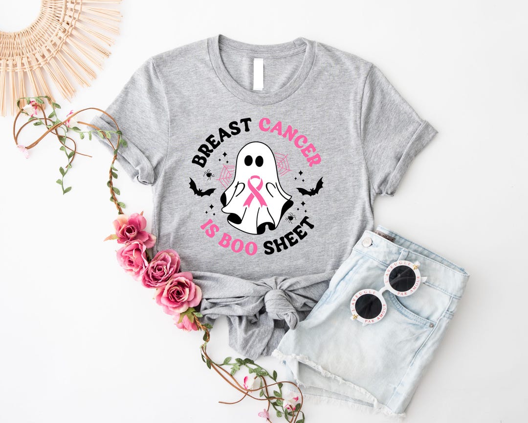 Breast Cancer is Boo Sheet, Preppy Pink Ribbon,breast Cancer Awareness ...