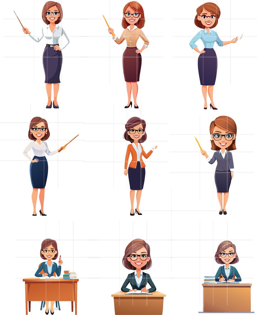Female Teacher Clip Art Available for Immediate Downloading and ...