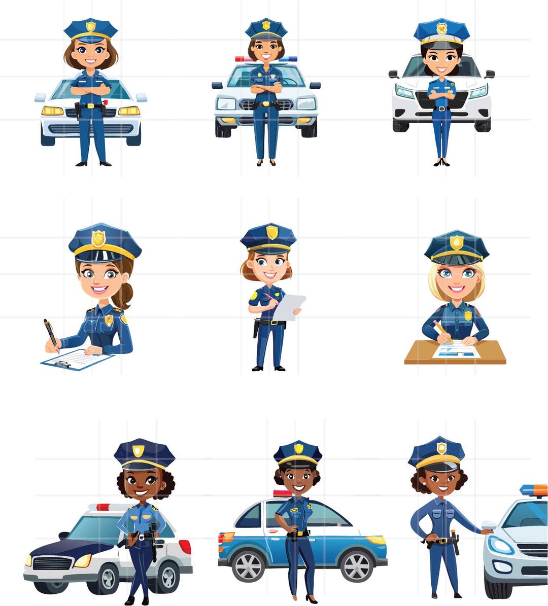 Police Woman Clip Art - Ready for Immediate Use in Your Digital Project ...