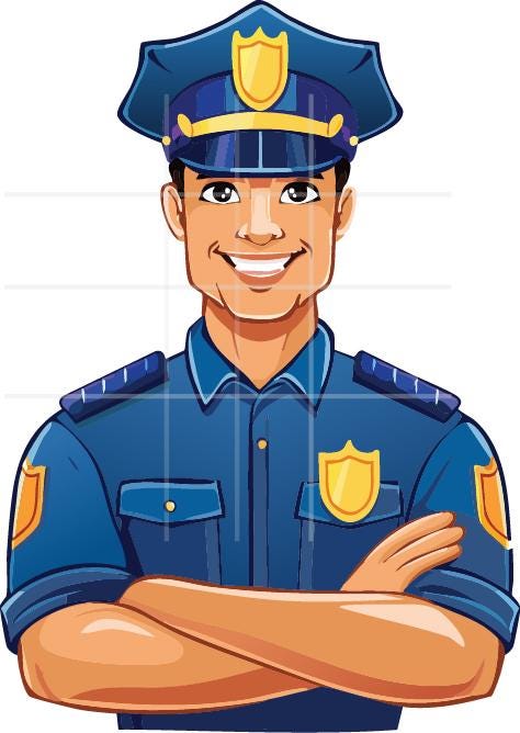 Male Police Officer Clip Art Ready for Immediate Placement in Your ...