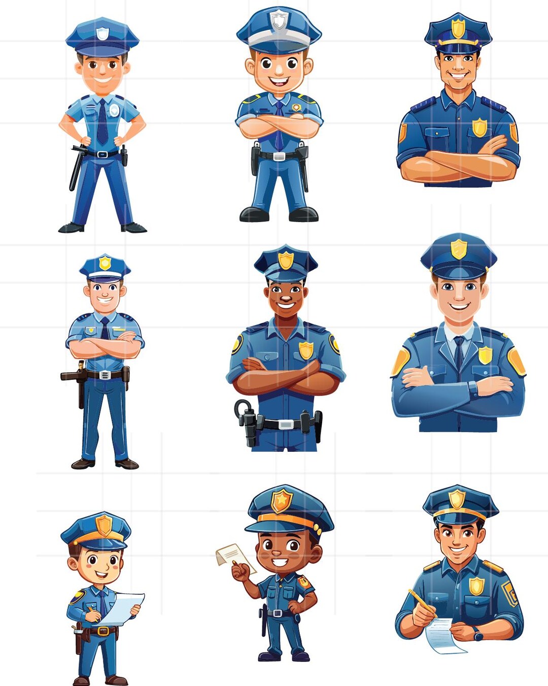 Male Police Officer Clip Art Ready for Immediate Placement in Your ...