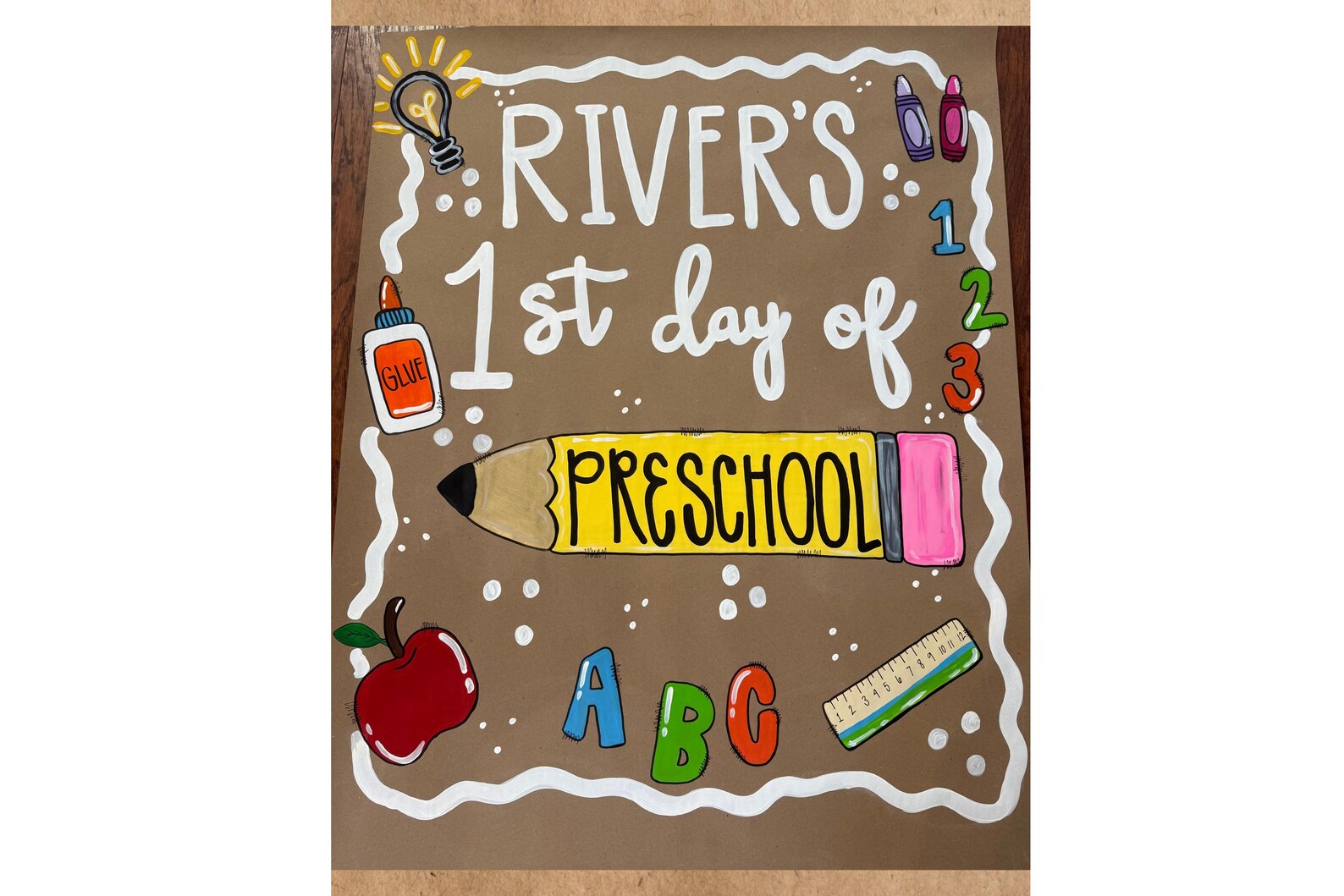 Back to School Hand Painted Banner - Etsy