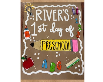 Back to School Hand Painted Banners - Etsy
