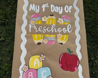 Back to School Printable Hand-painted Style Banner | DIY Party ...