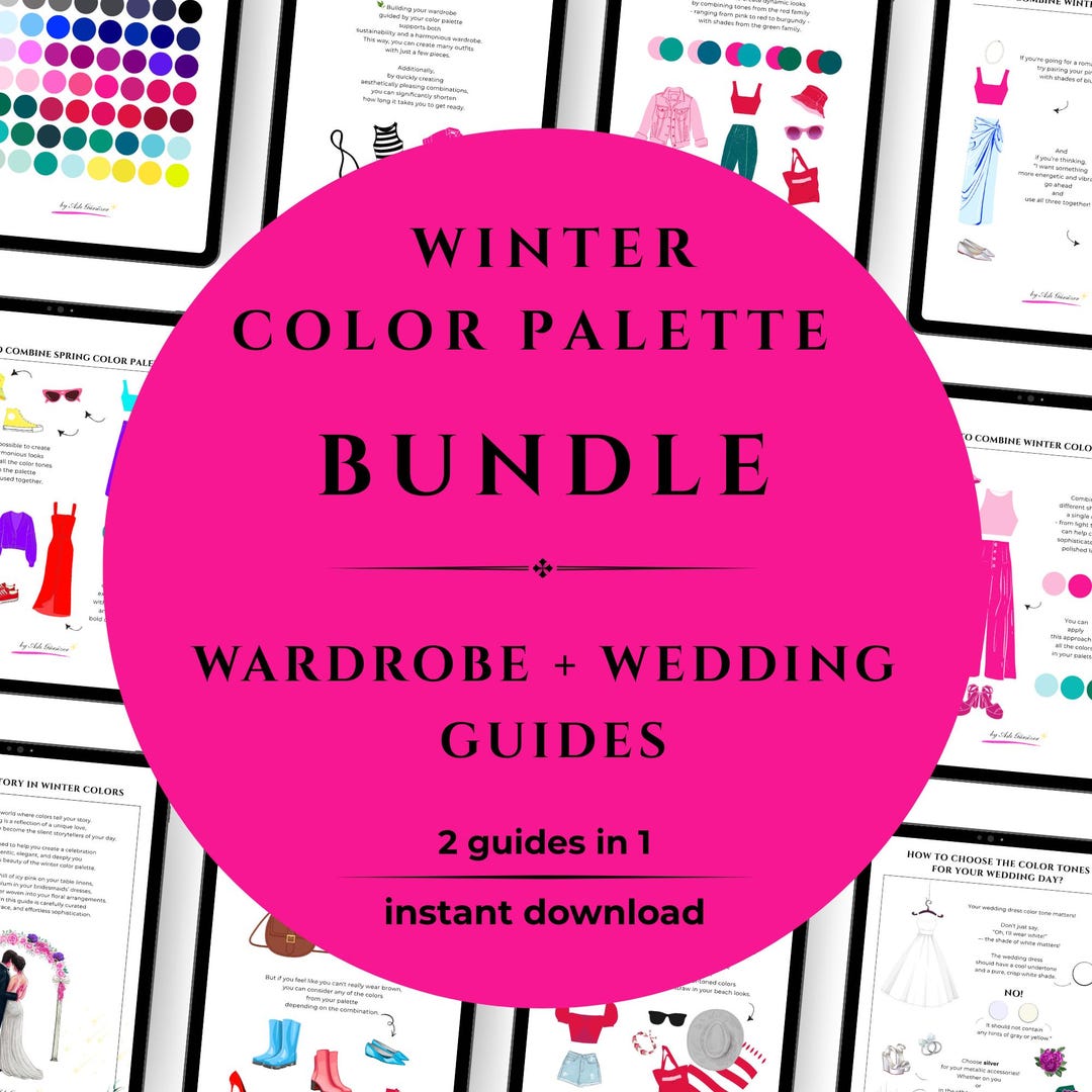 Winter Color Palette Bundle – Wardrobe, Makeup & Wedding Color Guide ...