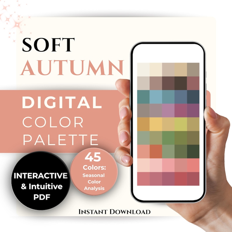 Soft Autumn Color Palette | Interactive Shopping Tool, Digital Swatches ...