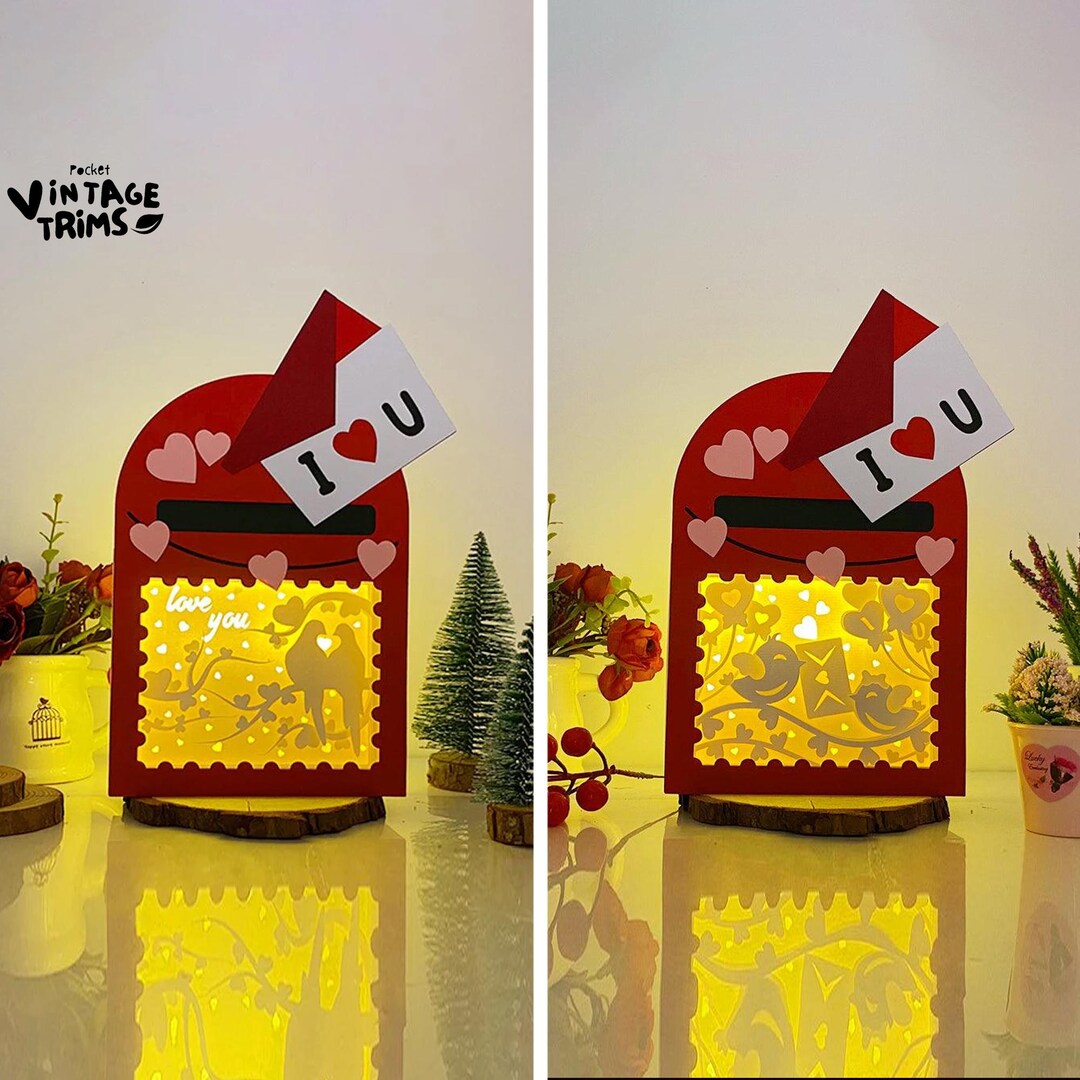 Pack 2 Letter Box Bird Shadow Box SVG for Cricut Projects DIY, Letter ...