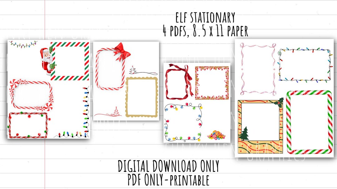 Elf on a Shelf Stationary, Set 2, Letters From My Elf, Printable ...