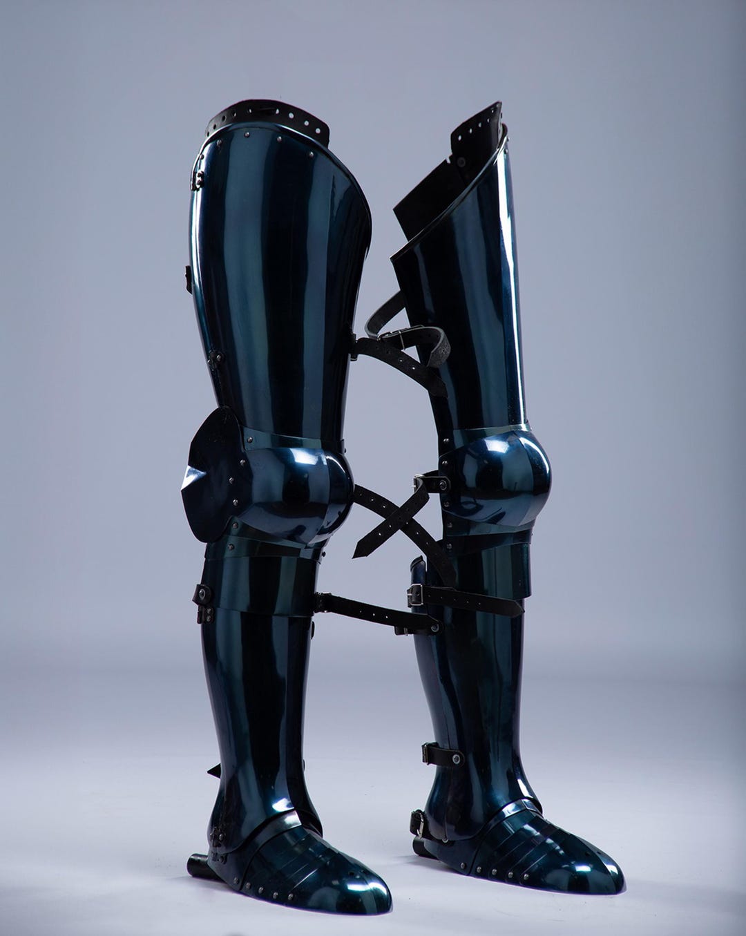 Medieval Gothic Leg Armor With Sabatons | Full Steel Leg Protection for ...