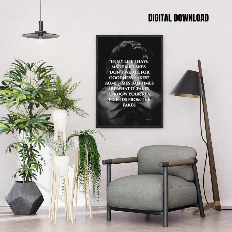 Real Friends From the Fakes – Inspirational Verse Print – Friendship ...