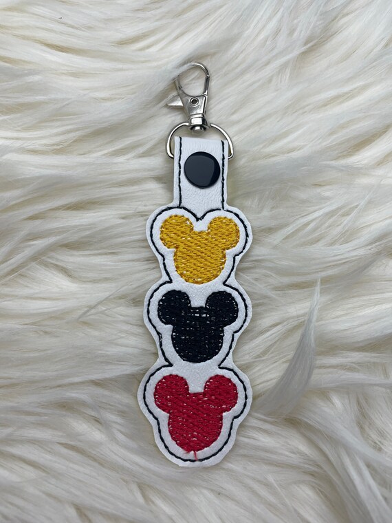Three Mickey Head Keychain - Etsy