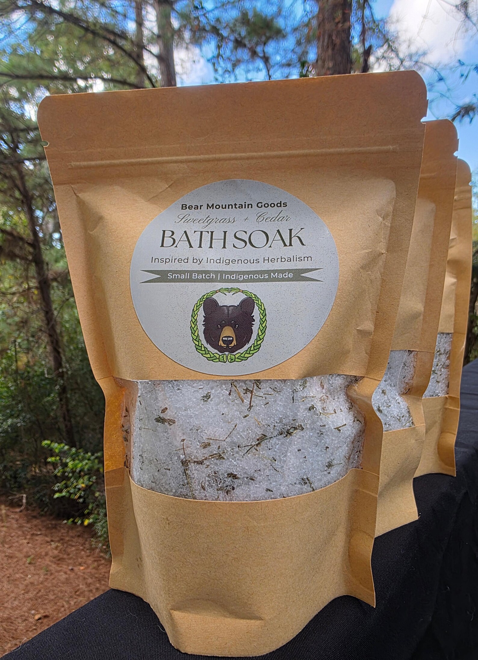 NATIVE/INDIGENOUS MADE | Sweetgrass + Cedar Herbal Bath Salt Soak ...