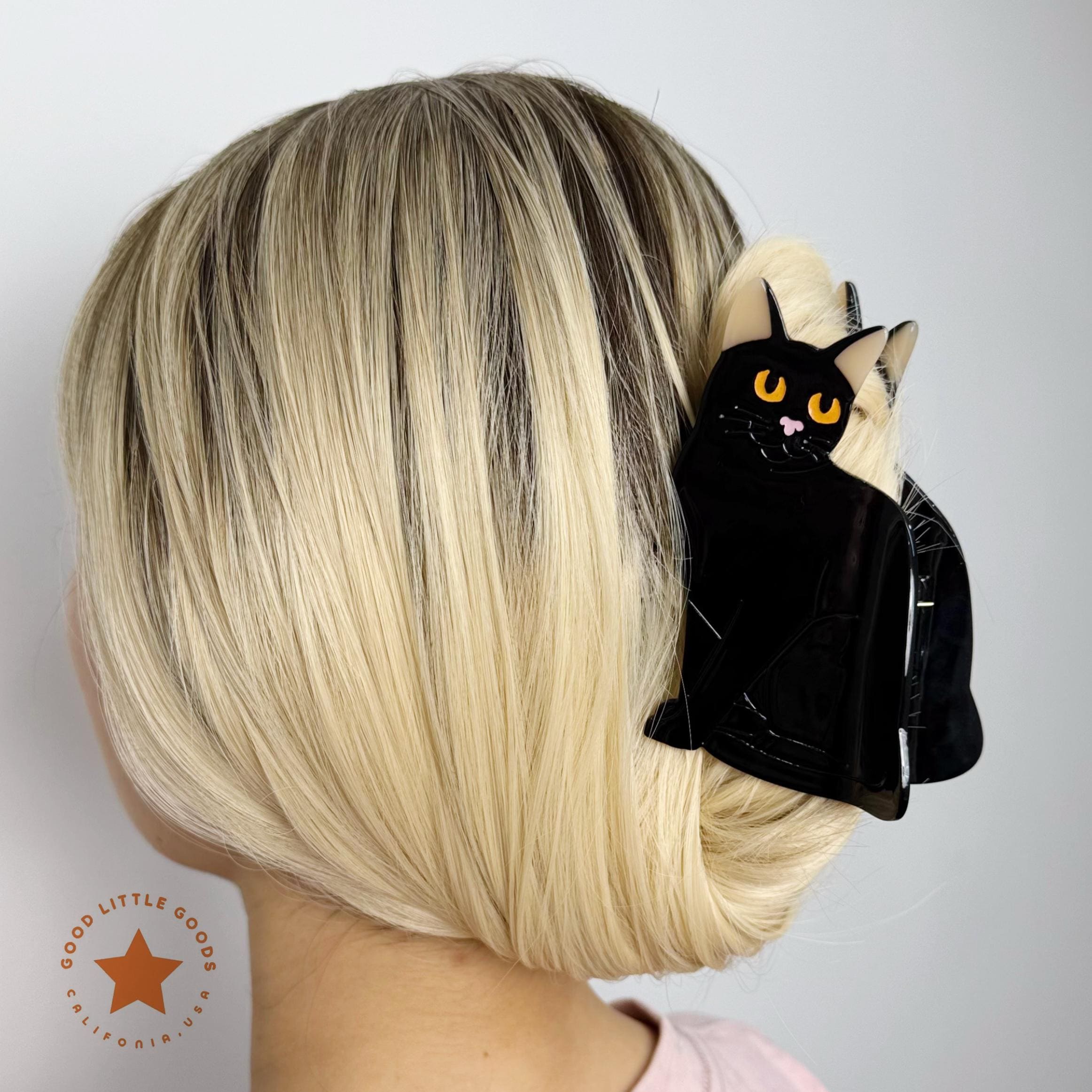 Tuxedo Cat Hair Clip Claw for Women & Girls, Cute Cat Inspired Gift ...