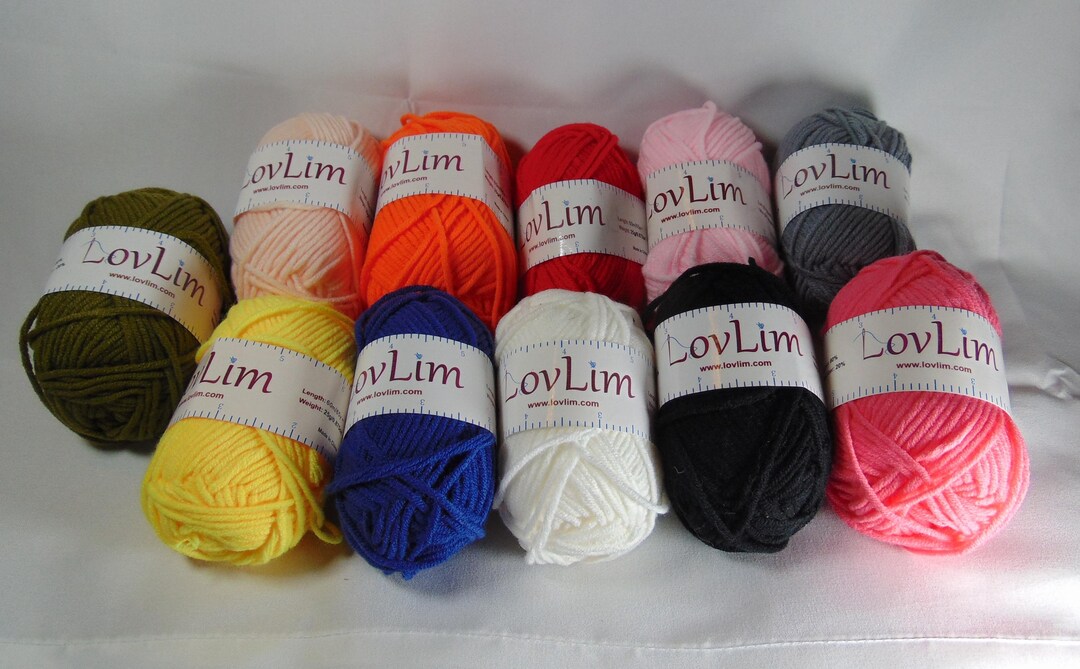 Destash Lovlim 25g Mini Yarn Skeins – Set of 11 Mixed Colors - Etsy