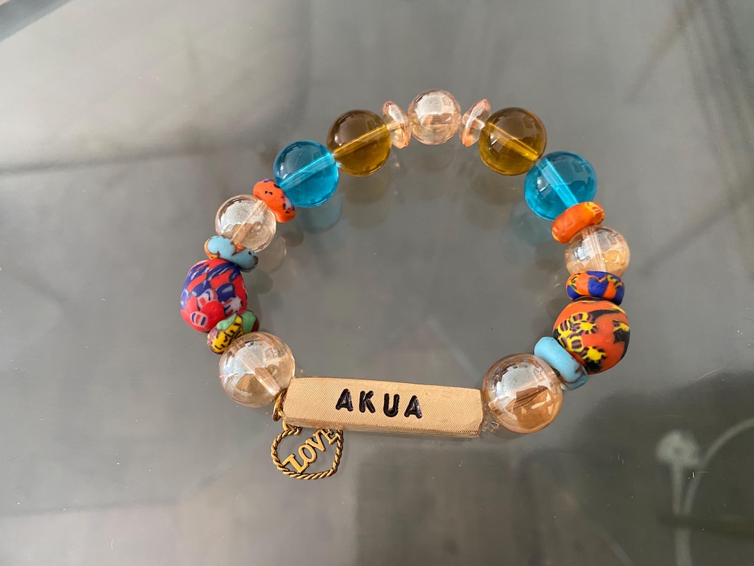 Ghanaian Name (AKUA) Authentic Beaded Bracelet | FEMALE Born on a ...
