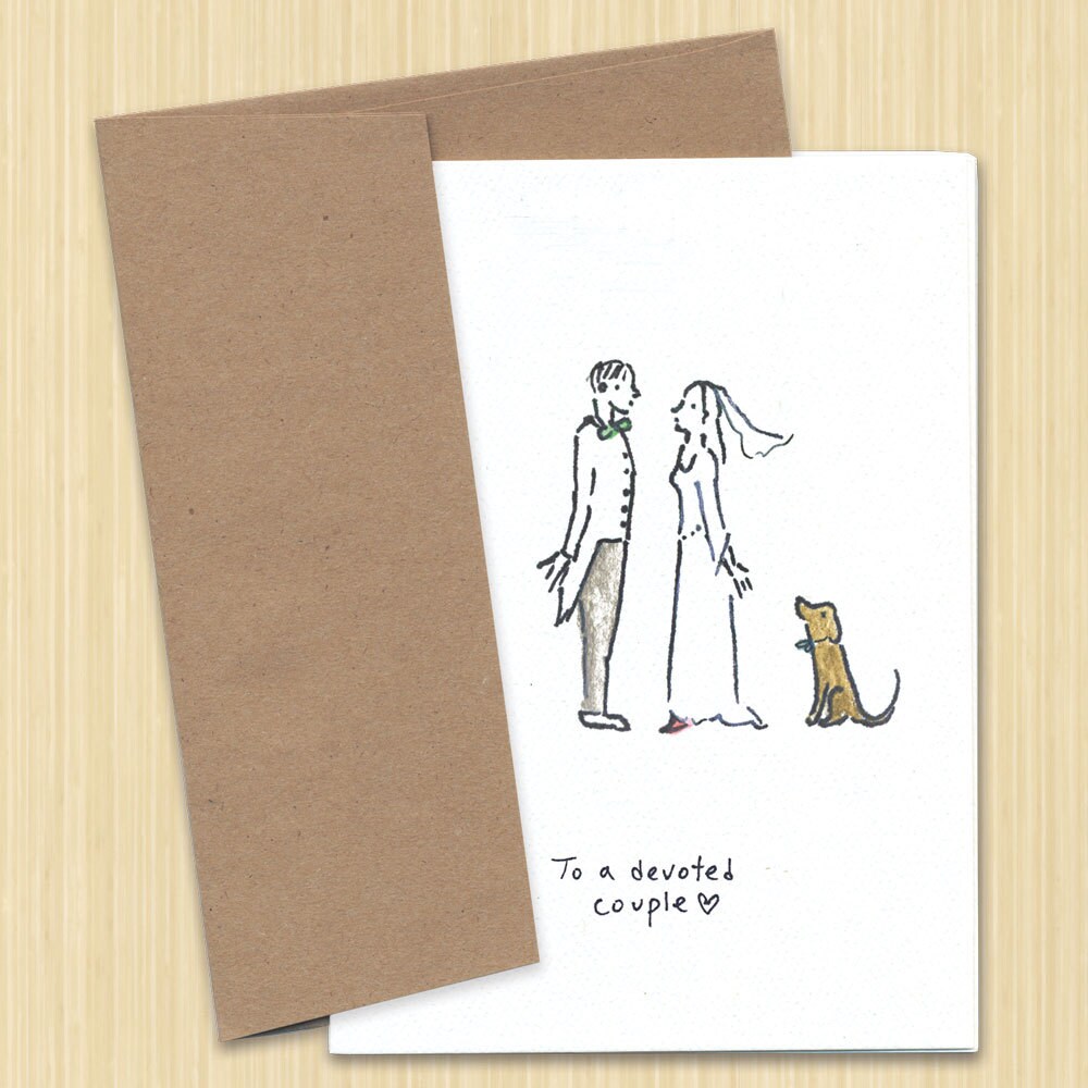 Wedding Card. Cat and Dog. Couple Wedding Card. Happy Couple. | Etsy